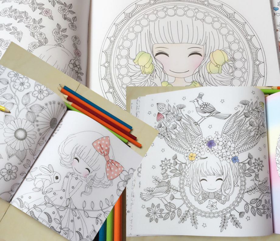 Custom coloring books printing service, personalized coloring books